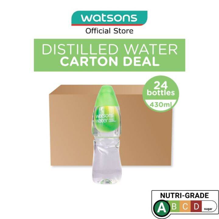 WATSONS Distilled Water 430ml x 24 Bottles Per Carton | Lazada Singapore
