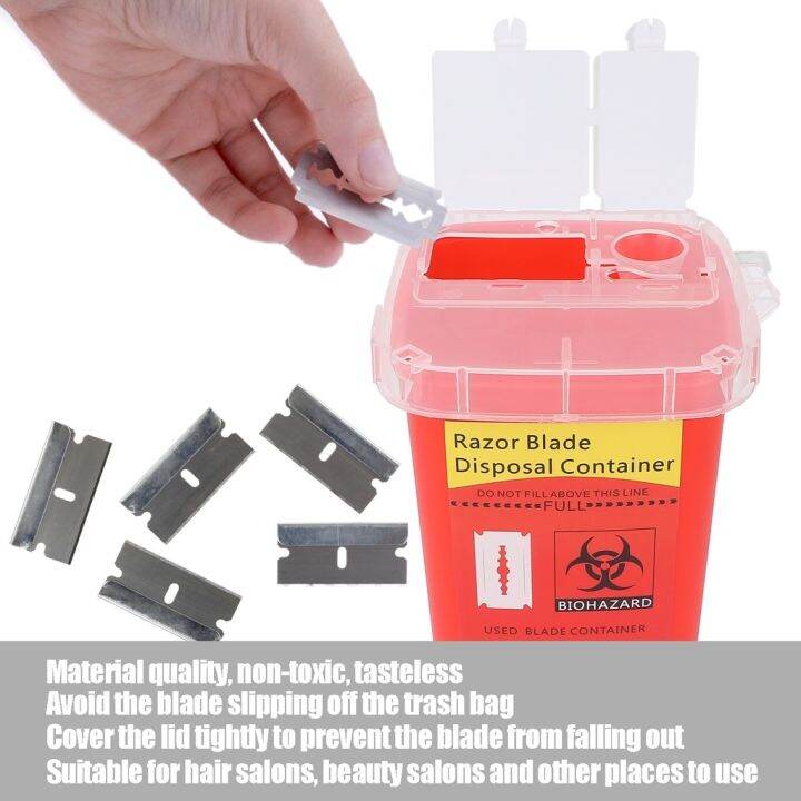 Health beauty Razor Blades Disposal Case Plastic Waste Blade Syringe ...