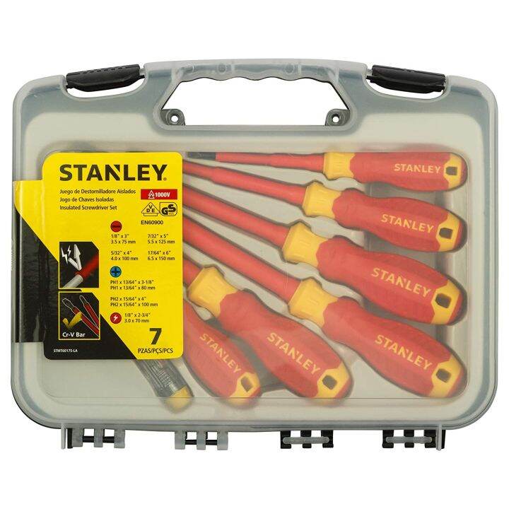 STANLEY 60-175( 65-980) VDE 1000V ELECTRICAL SCREWDRIVERS 6 PIECE SET | Lazada