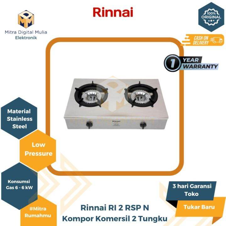 Rinnai RI 2 RSP Kompor Gas Commercial Series 2 Tungku | Lazada Indonesia