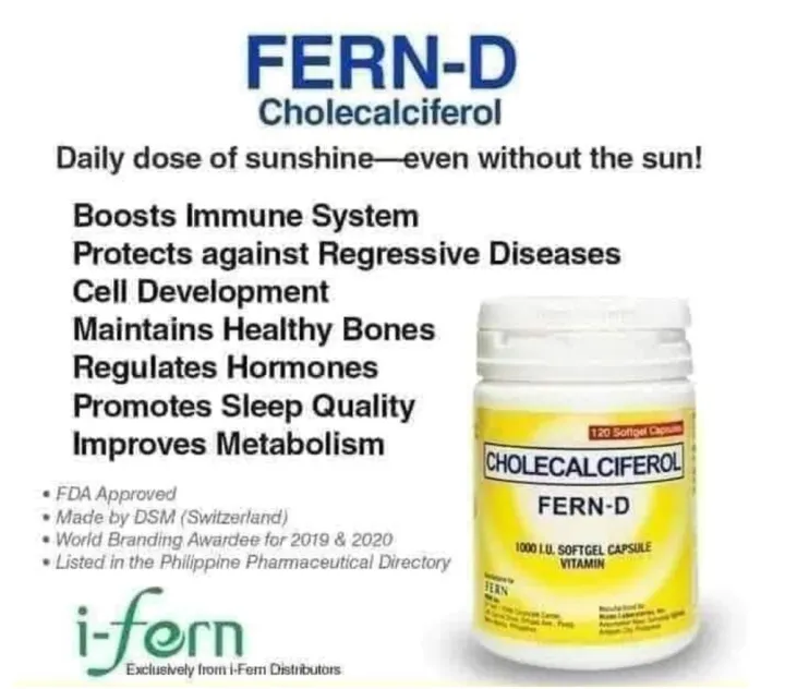 I-FERN / FERN D VITAMIN D3 120 capsules original | Lazada PH