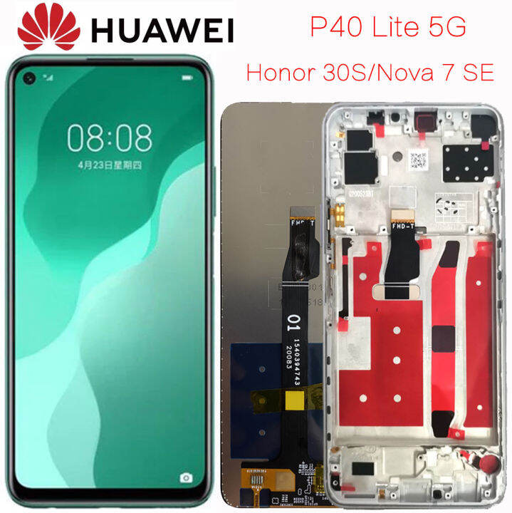 6.5" LCD With Frame For Huawei P40 lite 5G CDY-NX9A Display Screen ...