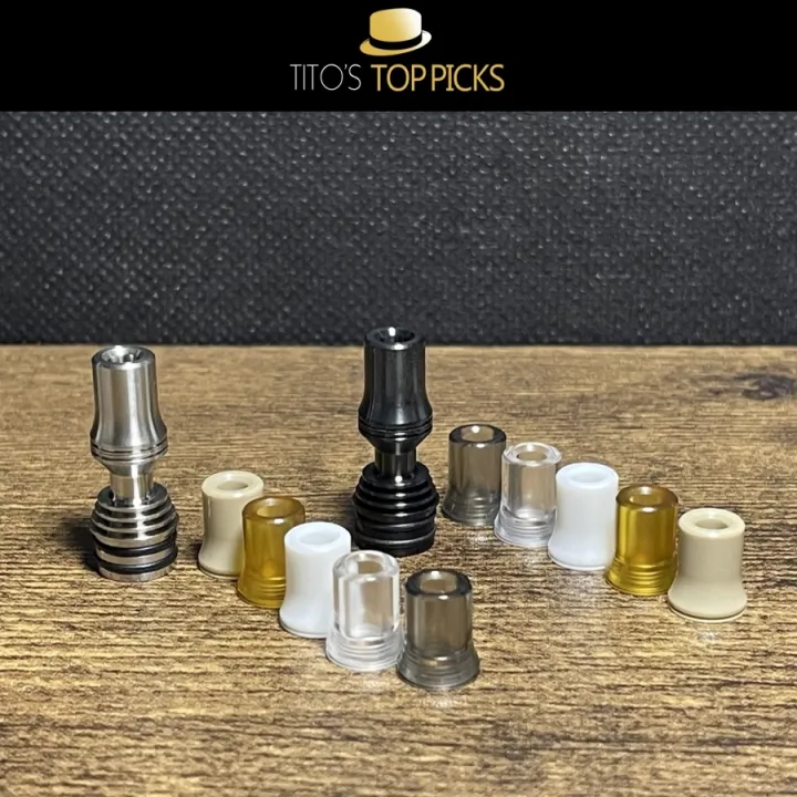 SXK 415 Tombo Giri Baby Style 510 Drip Tip Kit - 1 base with 6 inter ...
