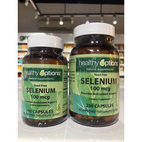 Selenium 100mcg Healthy Options 100250 vegetarian capsules | Lazada PH