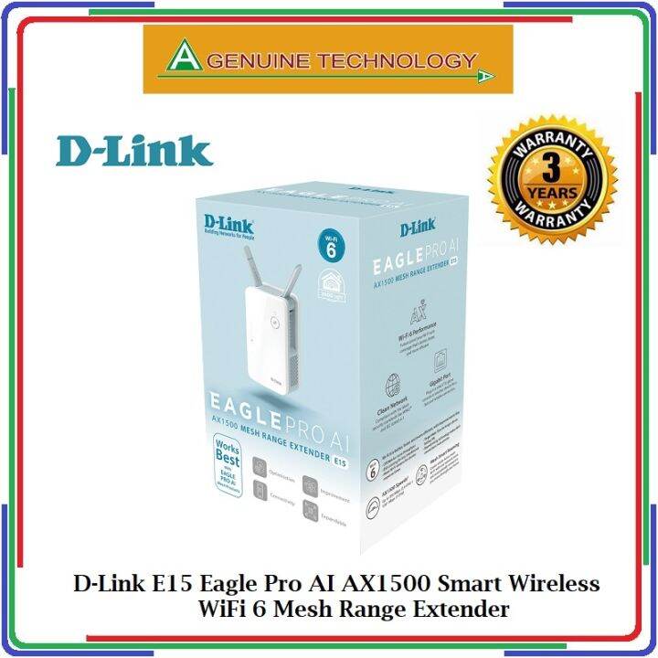 D-Link E15 Eagle Pro AI AX1500 Smart Wireless WiFi 6 Mesh Range ...