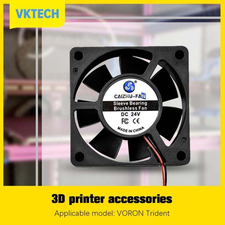 60x60x20mm 3D Printer Cooler 24V Dual Ball Brushless DC Motor Cooling ...