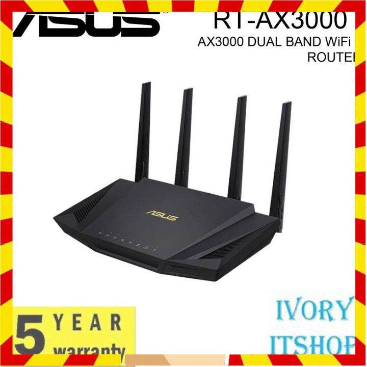 ASUS RT-AX3000 AX3000 DUAL BAND WiFi 6 ROUTER ด่วน ของมีจำนวนจำกัด ...