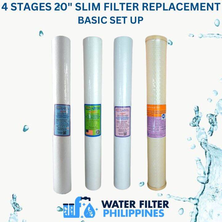 Water Filter Replacement 4 Stages Different Variation 20" x 2.75" Slim ...