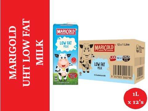 Marigold Low Fat Milk 1 L x 12's | Susu Rendah Lemak 1L x 12's | Lazada