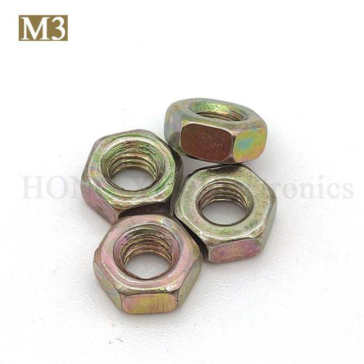 M3 Metric Thread Hexagon Nut Hex Lock Nut Zinc Plated High Strength Steel Grade 4.8 | Lazada PH