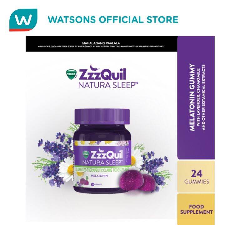 【COD】 VICKS ZzzQuil Natura Sleep Melatonin 24 Gummies | Lazada PH