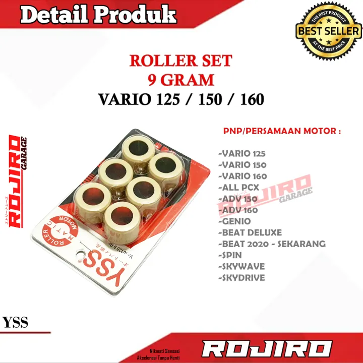ROLLER ROLER 9 GRAM VARIO 125 150 160 PCX ADV SPIN GENIO DELUXE 1SET LOLER RACING | Lazada Indonesia