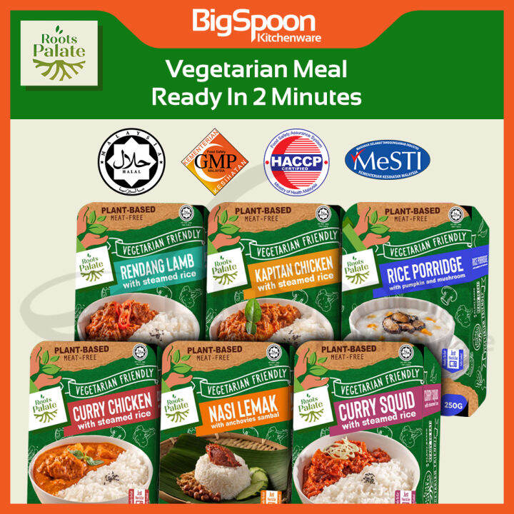 [HALAL] ROOTS PALATE Vegetarian Ready To Eat Food Plant-Based Cooked ...