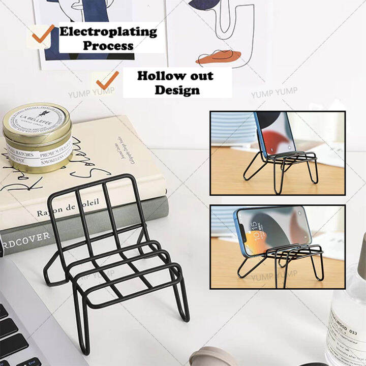 Nordic Metallic Mobile Phone Chair Holder Phone Desktop Stand Holder ...