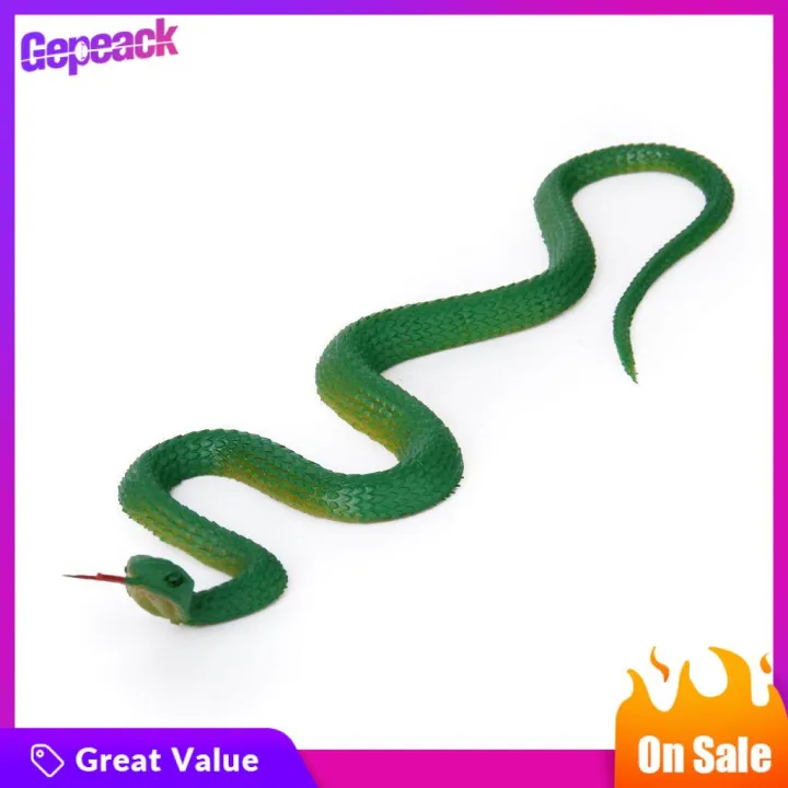 Gepeack Realistic Rainforest Rubber Snake Toys - Real Look Scales ...