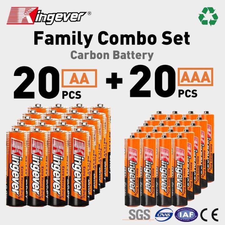 Kingever Extra Heavy Duty AA AAA Family Combo Set Battery | Lazada PH