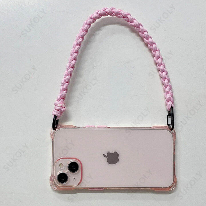 MAYBELL เคสโทรศัพท์ TPU แบบน่มคลุมสายคล้องมือพร้อมกล้องเคสห่อหุ้มกันกระแทกสี่มุมสำหรับ iPhone 15 ...