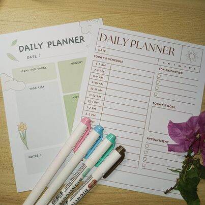 Daily planner 30 sheets aesthetic minimalist style | Lazada PH