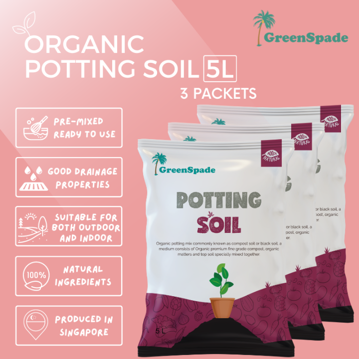 [BEST SELLING] Soil 5L - 3 Packets | Lazada Singapore