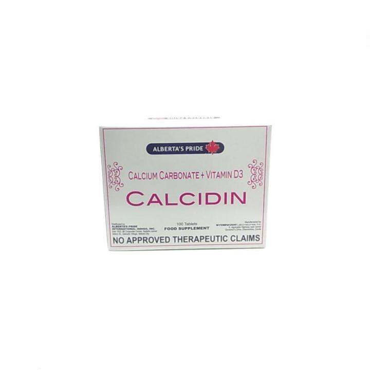 Calcidin tablet 100's(Calcium Carbonate+Vit D3) | Lazada PH