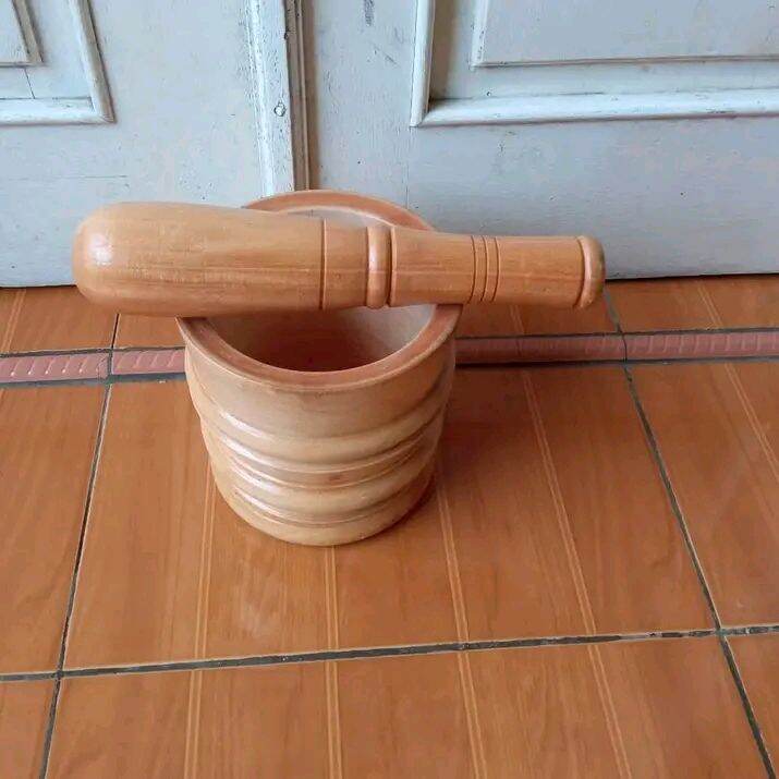 1 set lumpang kayu alat tumbuk ukuran besar | Lazada Indonesia