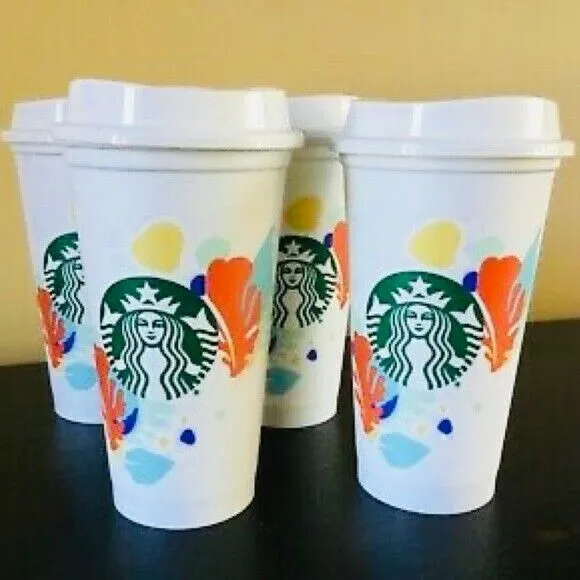 Starbucks US Tropical Leaves Plastic Reusable Hot Cup & Lid - 16oz ...