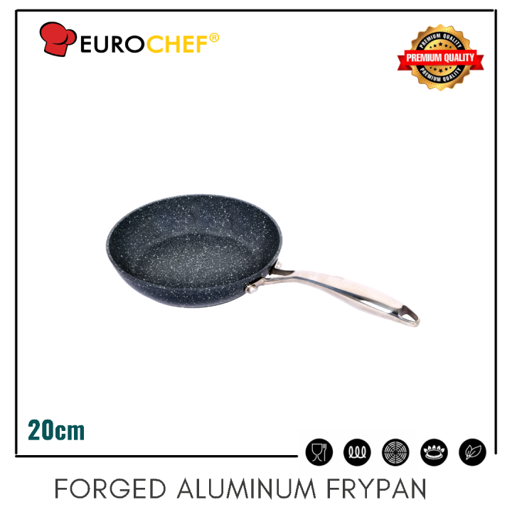 Eurochef 20cm, 24cm, 28cm Forged aluminum marble frying pan. Nonstick ...