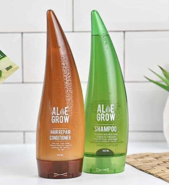 MC-Alo-e grow Shampoo 300ml.and Conditioner 300ml.Aloe grow hair grower ...