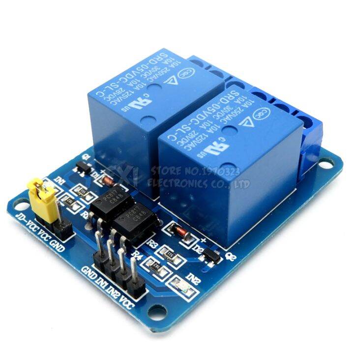 1PCS 5v 2 channel relay module with optocoupler Relay Output 2 way ...
