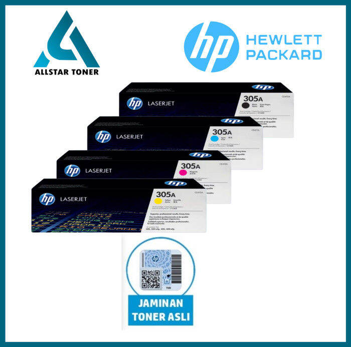 SATU SET HP 305A ( CE410A ) Original LaserJet Toner Cartridge | Lazada ...