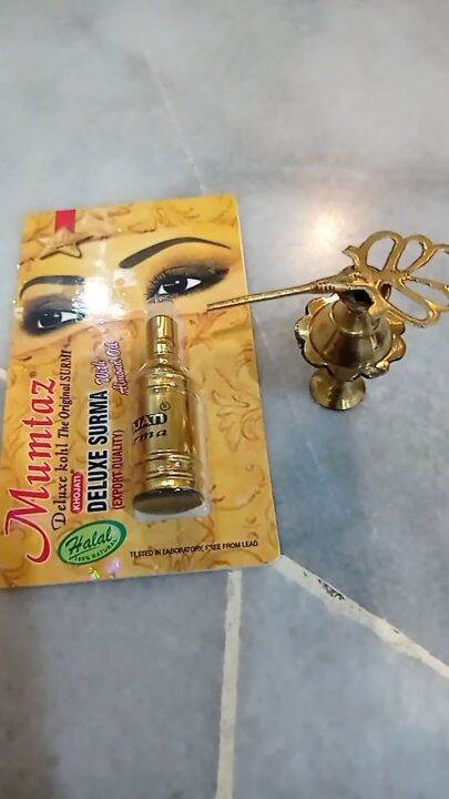 Mumtaz Delux Khojati Surma ISMID Gold With ALMOND oil Surma/CELAK mata ...