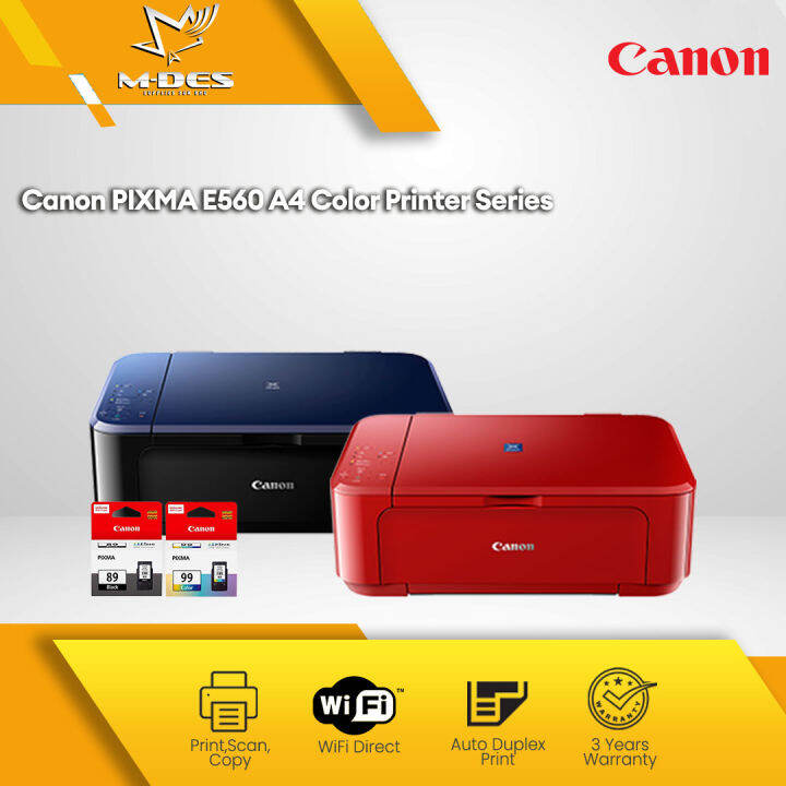 Canon PIXMA E560 Black / Red All In One Auto Duplex Wireless InkJet ...