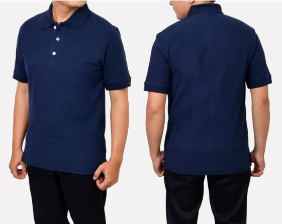 Kaos Polo Shirt Tshirt Baju Kerah Distro Warna NAVY BiRU DONGKER polos custom sablon tua gelap ...