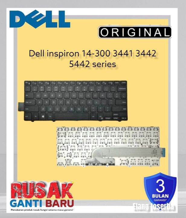 Keyboard Laptop DELL Inspiron 14-3000 14-3441 14-3442 14-3446 Original ...