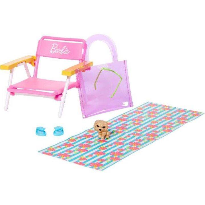 Barbie Estate Story Starter Pack - Beach Day Barbie crop Barbie doll ...