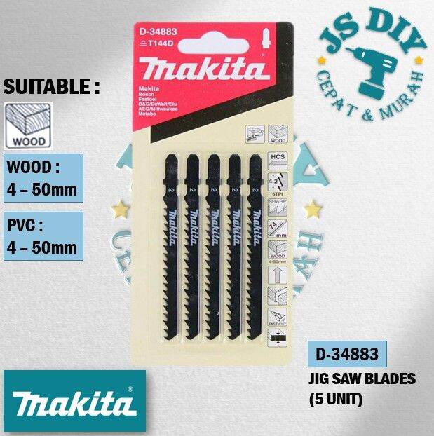 Makita D-34883 ( T144D ) Jigsaw Blade Cutting for Wood / PVC | Lazada