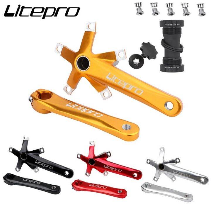 Litepro 130BCD Folding Bike Hollow CrankSet BMX 170MM Aluminum Alloy ...