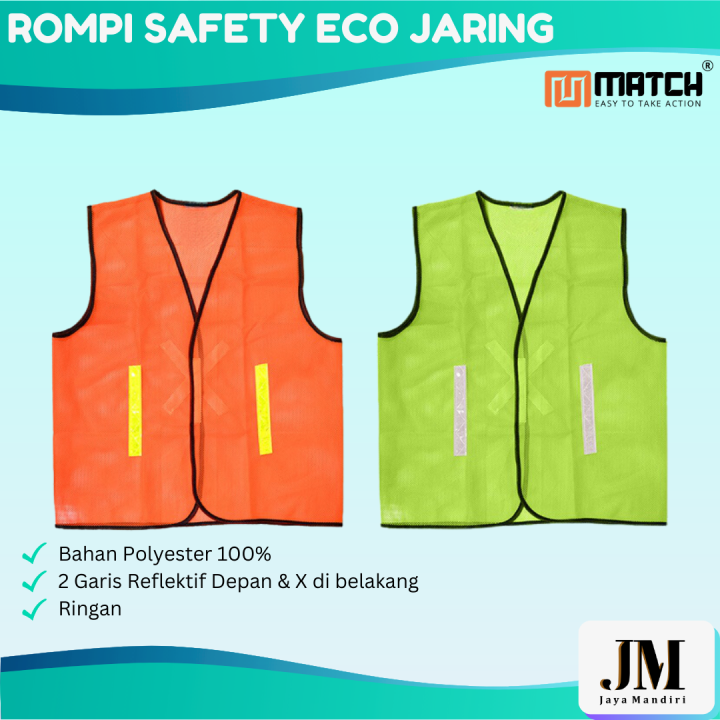 MATCH Rompi Safety K3 Jaring / Jala Rompi Keselamatan Kerja / Rompi ...