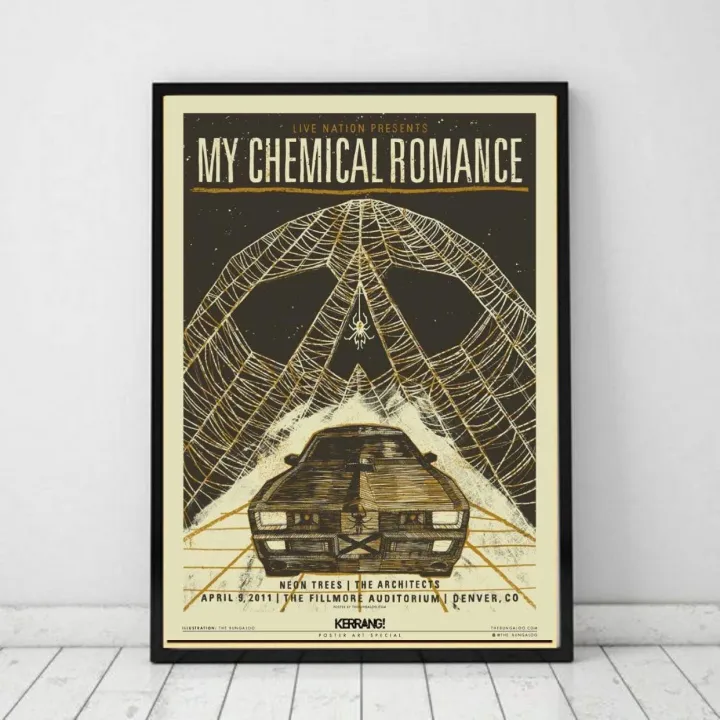 My chemical romance MCR retro band wall poster A3 size | Lazada PH