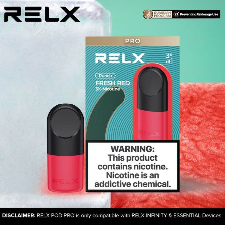 FRESH RED - RELX Pod Pro - 1 Pod Pack - Super Smooth Performance- -Leak ...