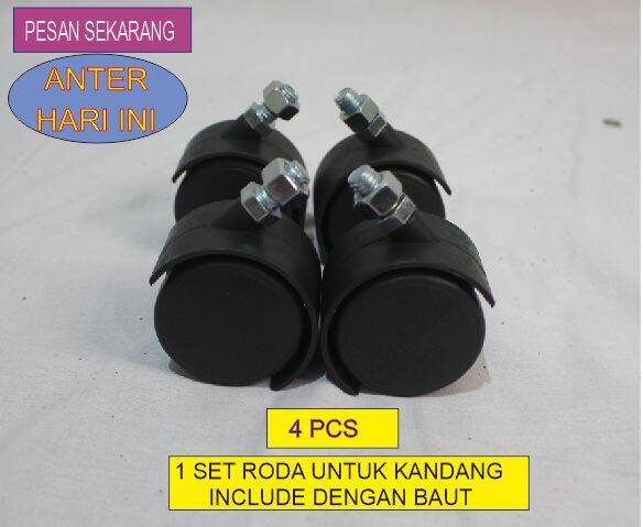 RODA KANDANG HEWAN 1 SET 4 PCS | Lazada Indonesia