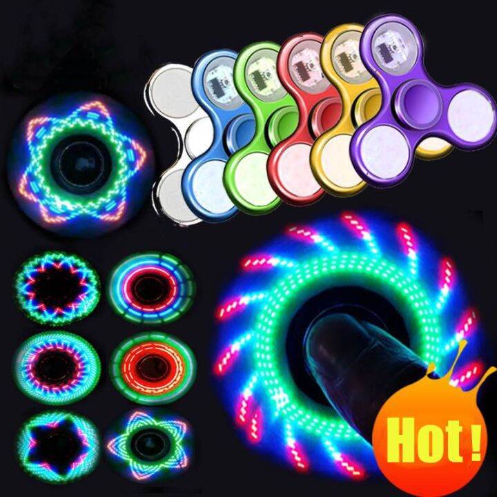 【Dargly】 ไจโร ของเล่น ฟิดเจ็ตสปินเนอร์หลากสีสัน LED Fidget Spinner ของเล่นลูกหมุนเรืองแสง ของ ...