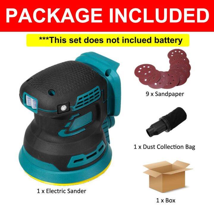Brushless Random Orbit Electric Sander 125Mm Sandpaper Wood Grinder ...