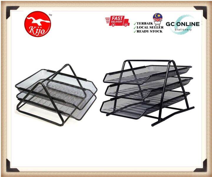 Kijo 2Tier / 3Tier / 4Tier Wire Mesh Document Tray / Wire Mesh Letter ...