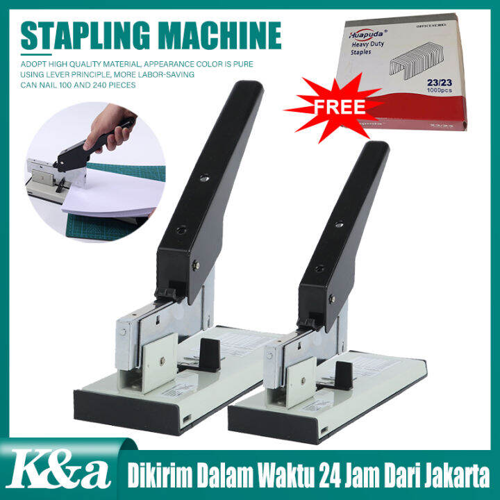 【Free Staplers】Penjilid Kertas Buku Stapler Kertas Tebal Office Heavy ...
