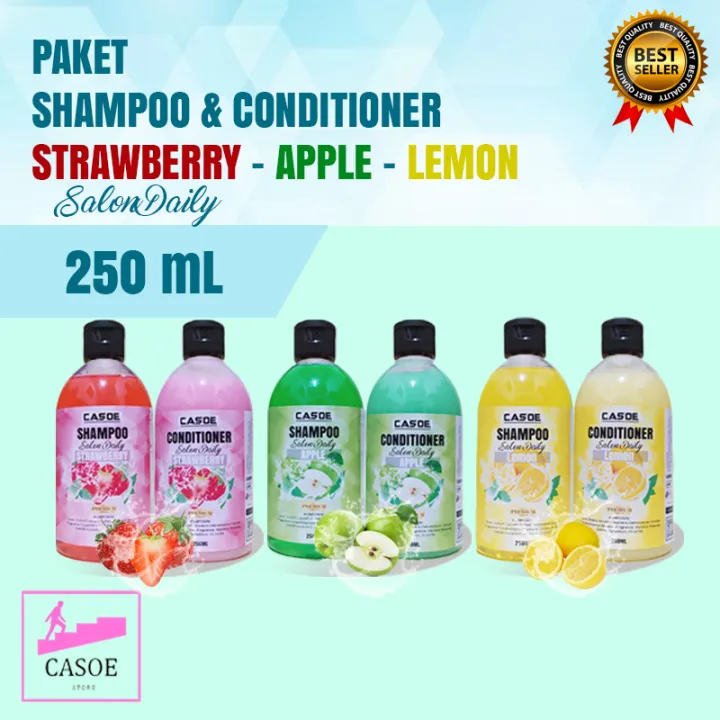 SHAMPOO DAN CONDITIONER SALON DAILY PREMIUM Casoe AROMA BUAH 250mL ALL ...