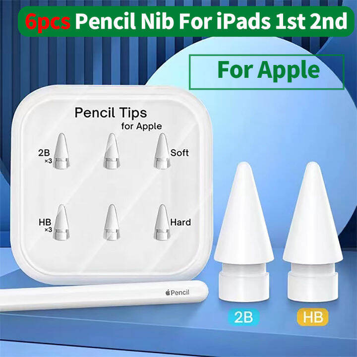 6pcs tablet PC Apple Pencil Nib For iPads Pencil 1st 2nd Generation ...