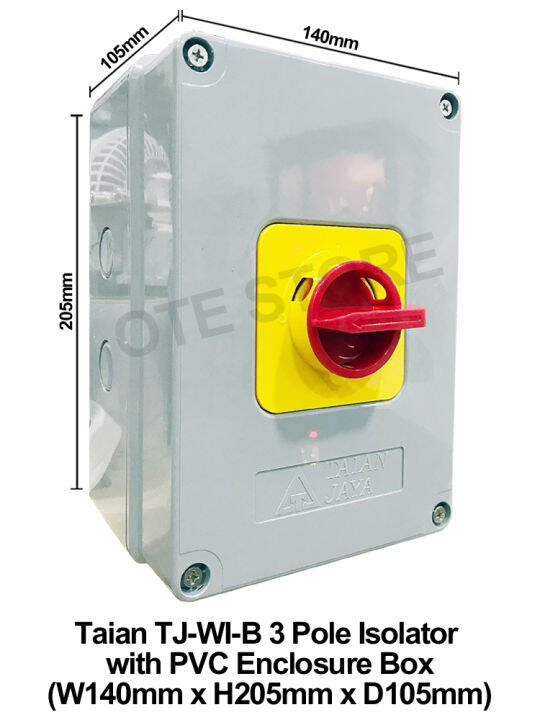 Taian TJ-WI Type 63A / 80A / 100A 3 Pole Weather Proof Isolator with ...