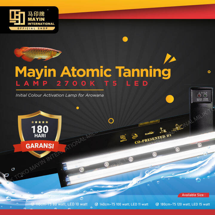 MAYIN Atomic Tanning Lamp 2700K T5 LED Lampu Aquarium Ikan Arwana ...