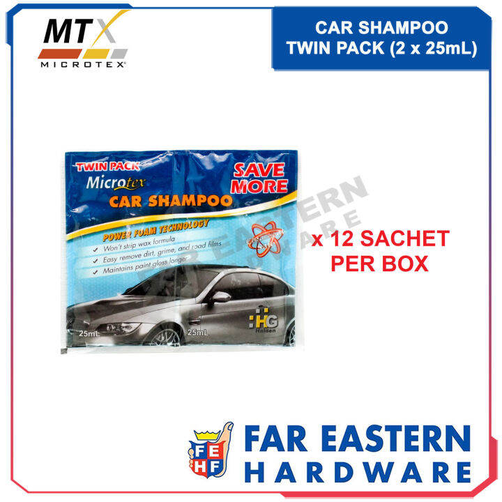 MICROTEX Car Shampoo 50mL Sachet x 12 (PER BOX) MTX | Lazada PH